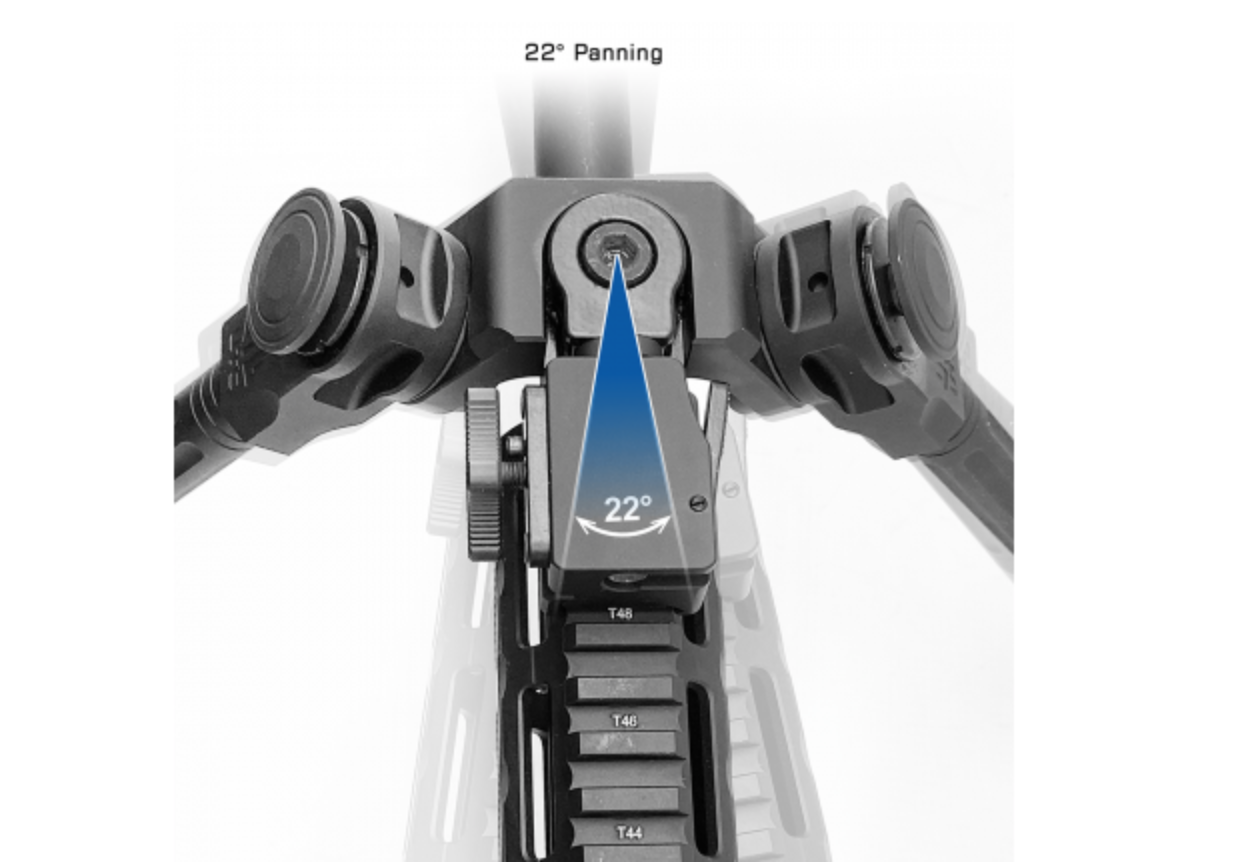 UTG OVER BORE BIPOD, 7"-11" CENTER HEIGHT, PICATINNY